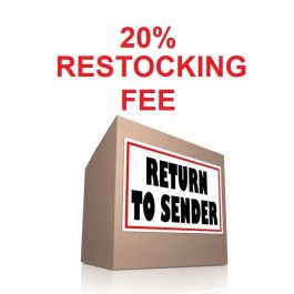 Restocking fee -20%